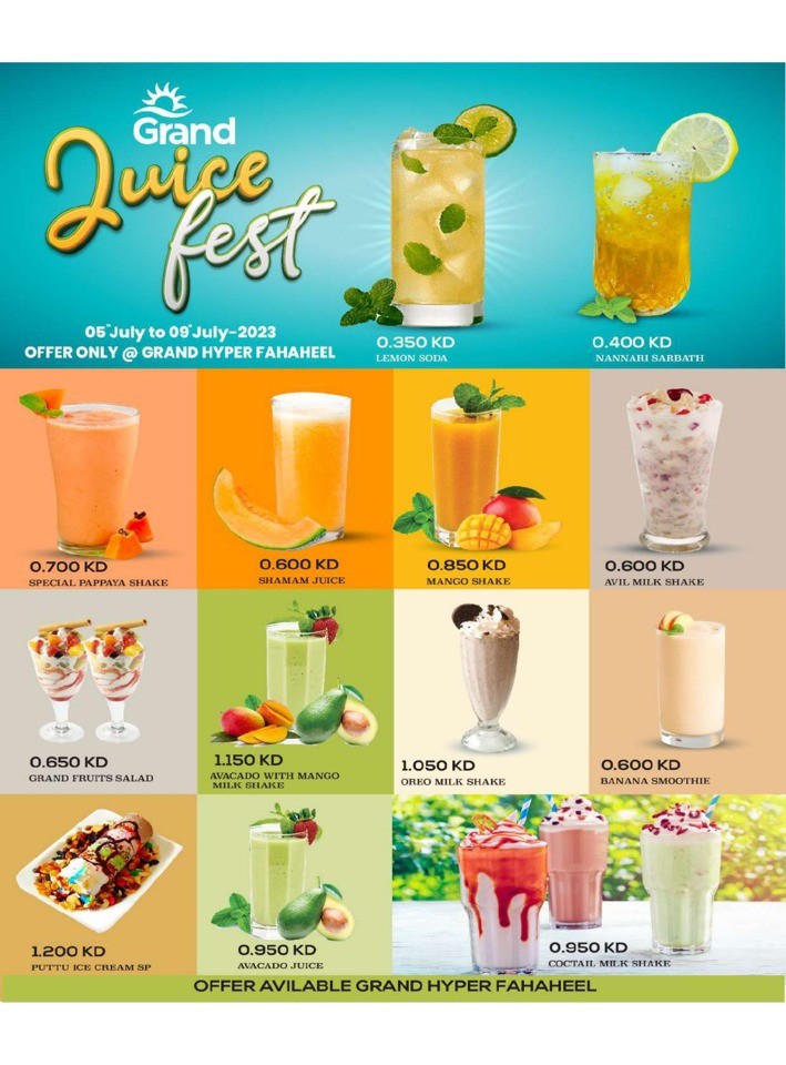 Grand Hyper Juice Fest | Kuwait Shopping Offers Today