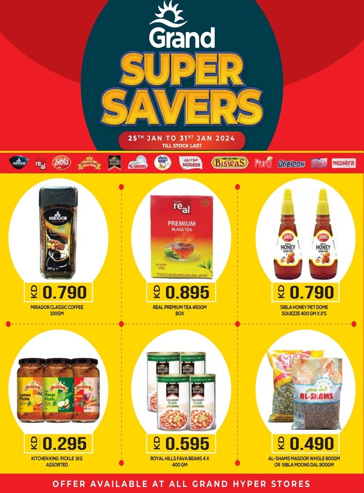 Grand Hyper Kuwait Super Savers 25-31 January 2024